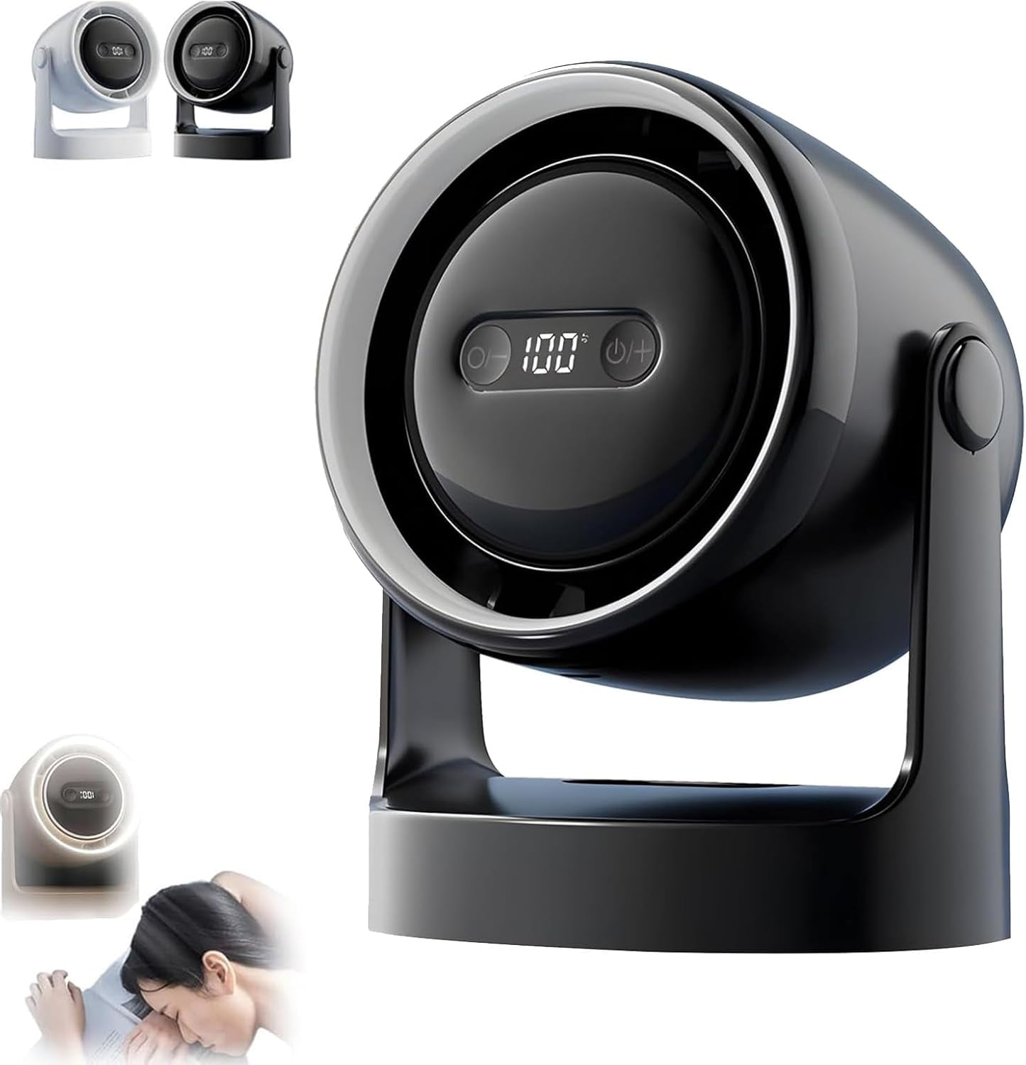 3-in-1 LED Light & Built-in Aromatherapy Diffuser Silent Mini Fan ...