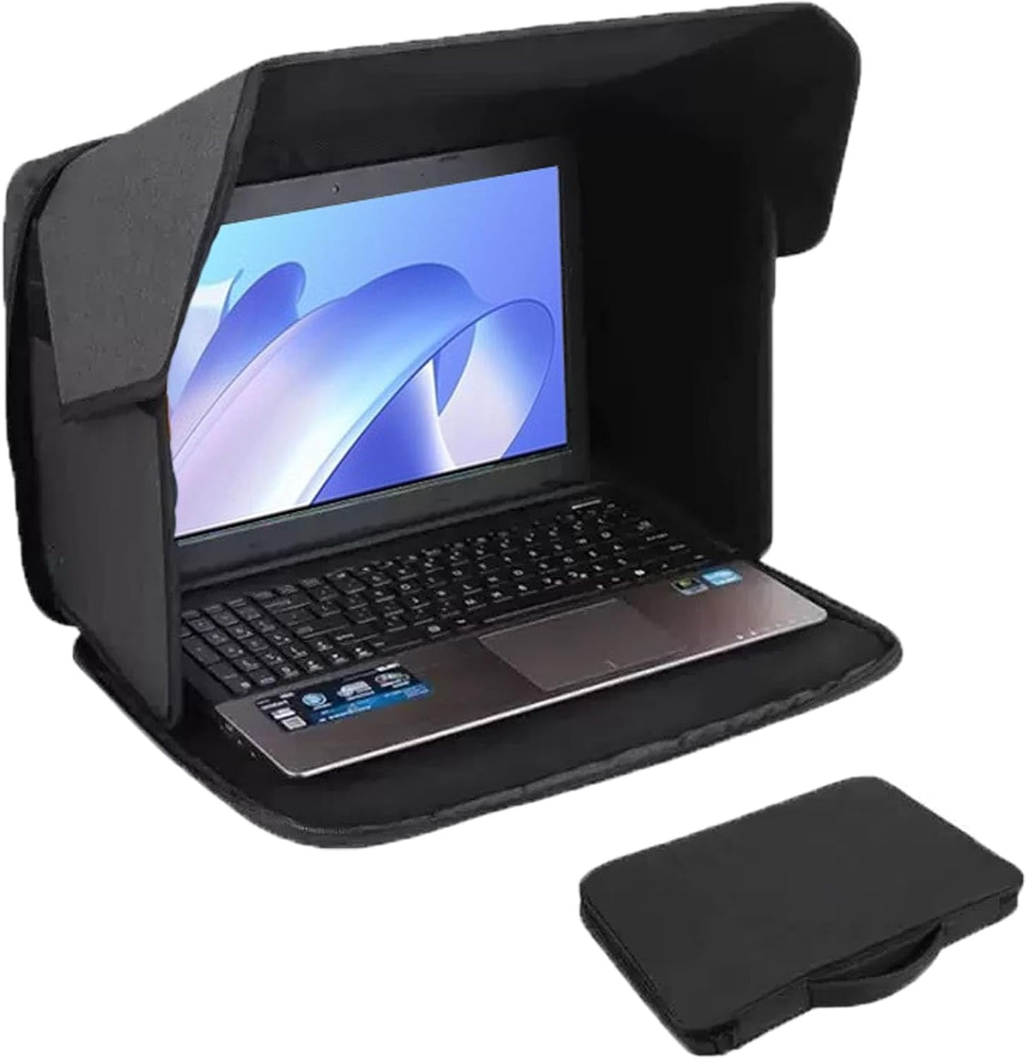 3-in-1 Laptop Case with Anti-Glare Sunshade, Laptop Sun Shade for ...