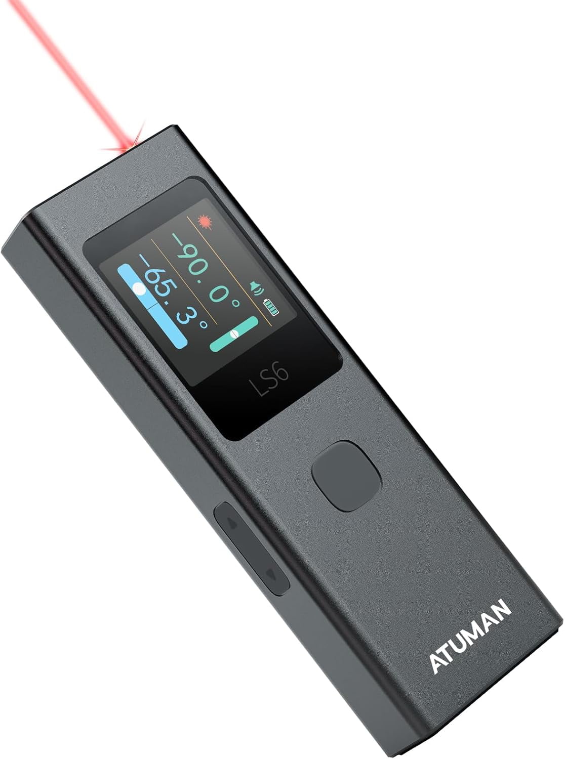 3-in-1 Laser Distance Meter Featuring Visual Aligning Beam, Pythagorean ...