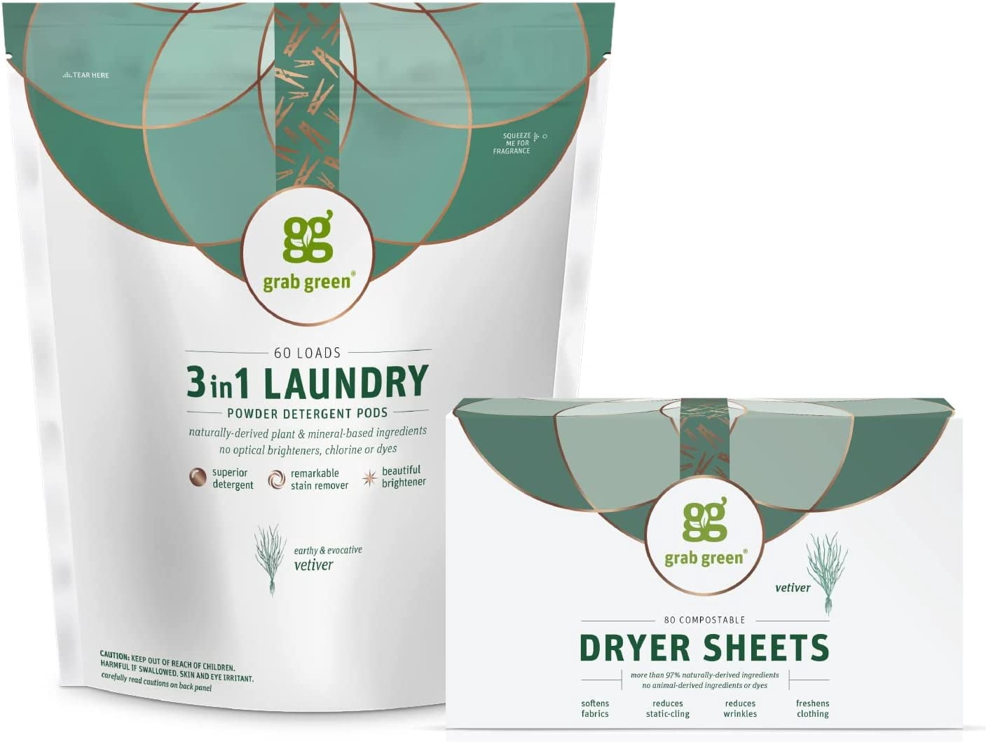 3-in-1 Laundry Detergent Pods and Dryer Sheet Bundle, 60 Count Pods and ...