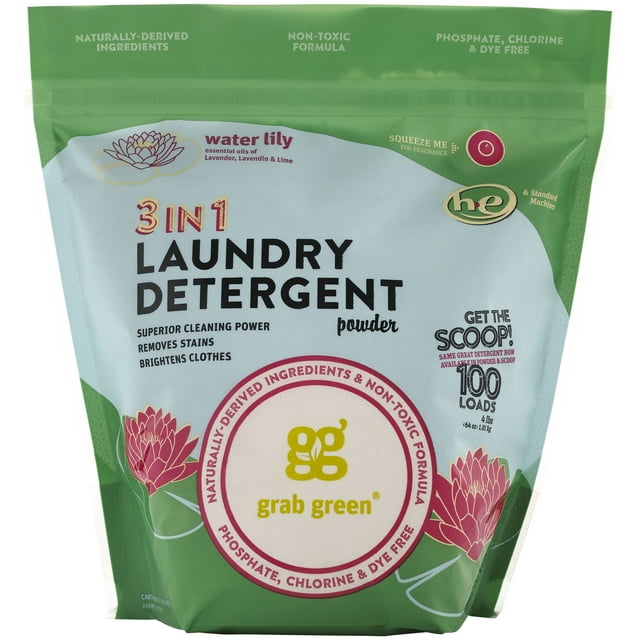 3-in-1 Laundry Detergent Powder Water lily 100 loads - Walmart.com