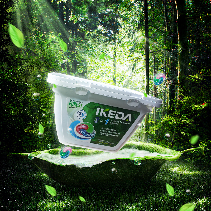 3-in-1 Laundry Pods - Long-Lasting Forest/Flower Scent, 30 Pack ...