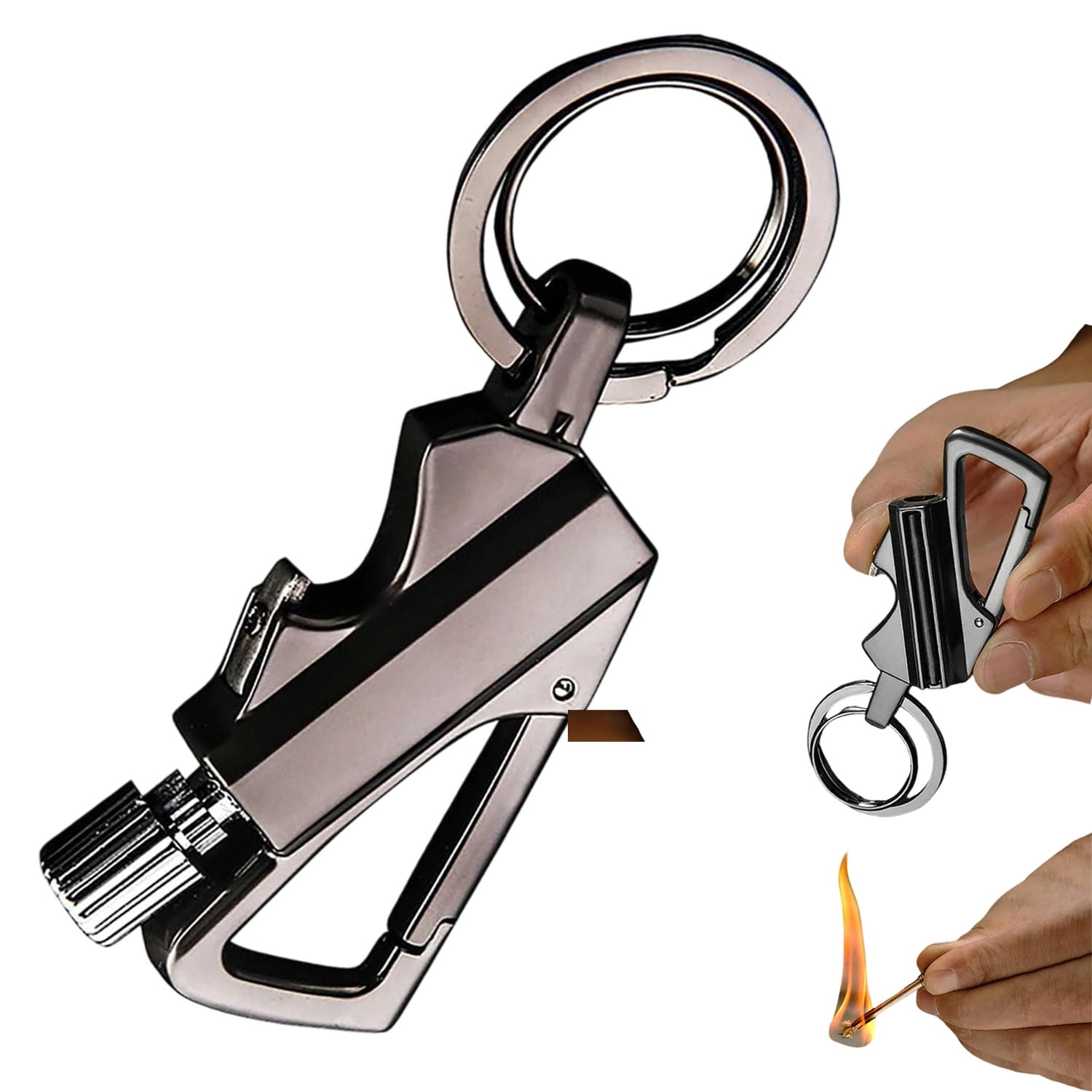 3 in 1 Lighter Keychain, 2026 New Permanent Match Infinity Lighter with ...