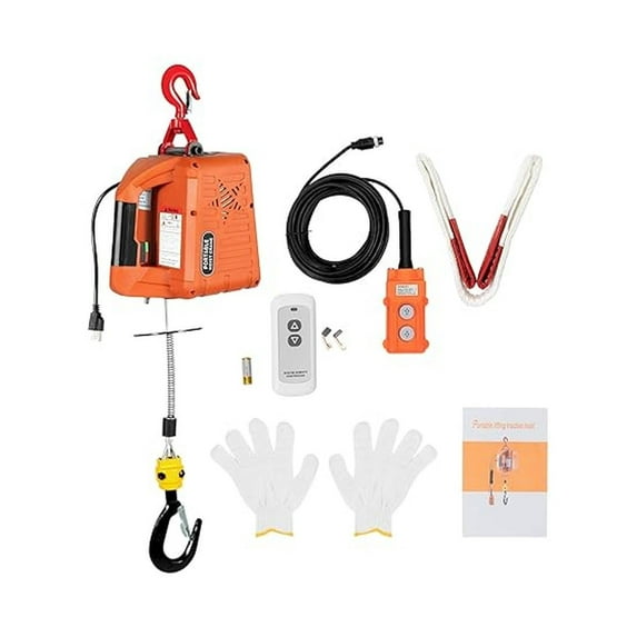 3-in-1 Loading Capacity 1100lbs Electric Hoist Winch,1500W Portable ...