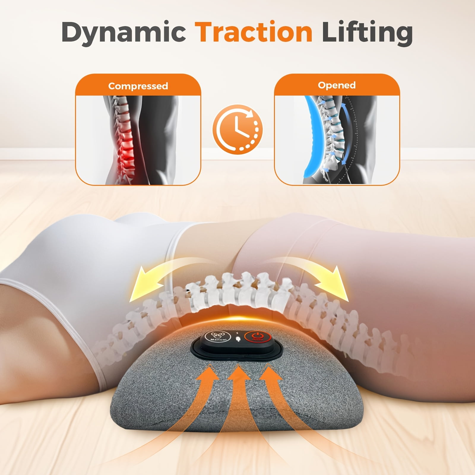 3-in-1 Lumbar Support Massager with Heat, Vibration, and Airbag ...