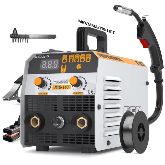 VERVEWAVE, 3-in-1 Multi-Process MIG Welder, 135A, Portable DC Inverter ...