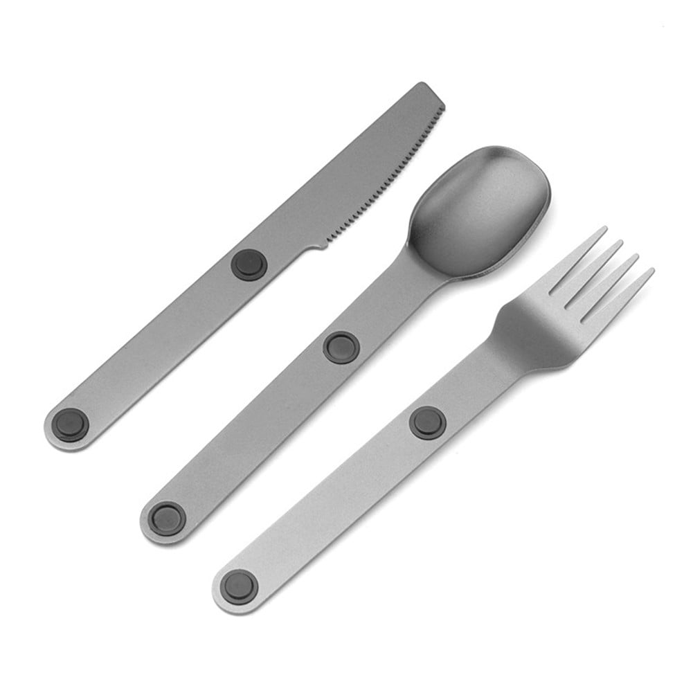 3-in-1 Magnetic Camping Utensils Set Cutter Fork Spoon Flatware Camping ...
