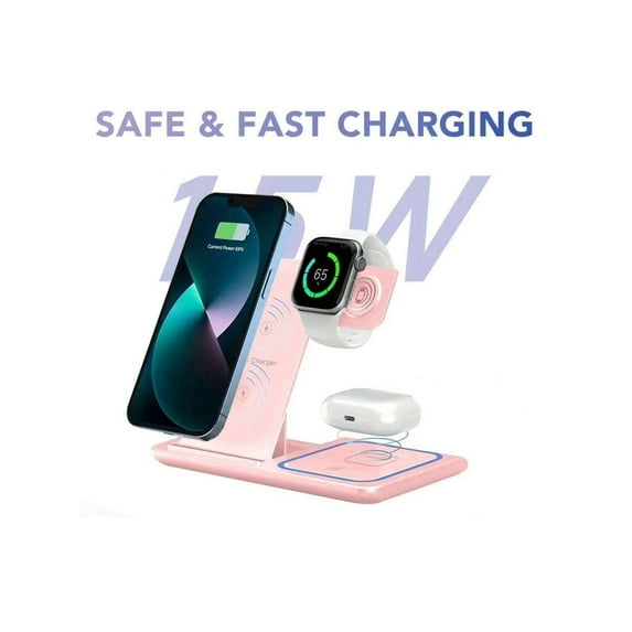 3-in-1 Magnetic Fast Wireless Charging Station (15W) - Universal Dock ...