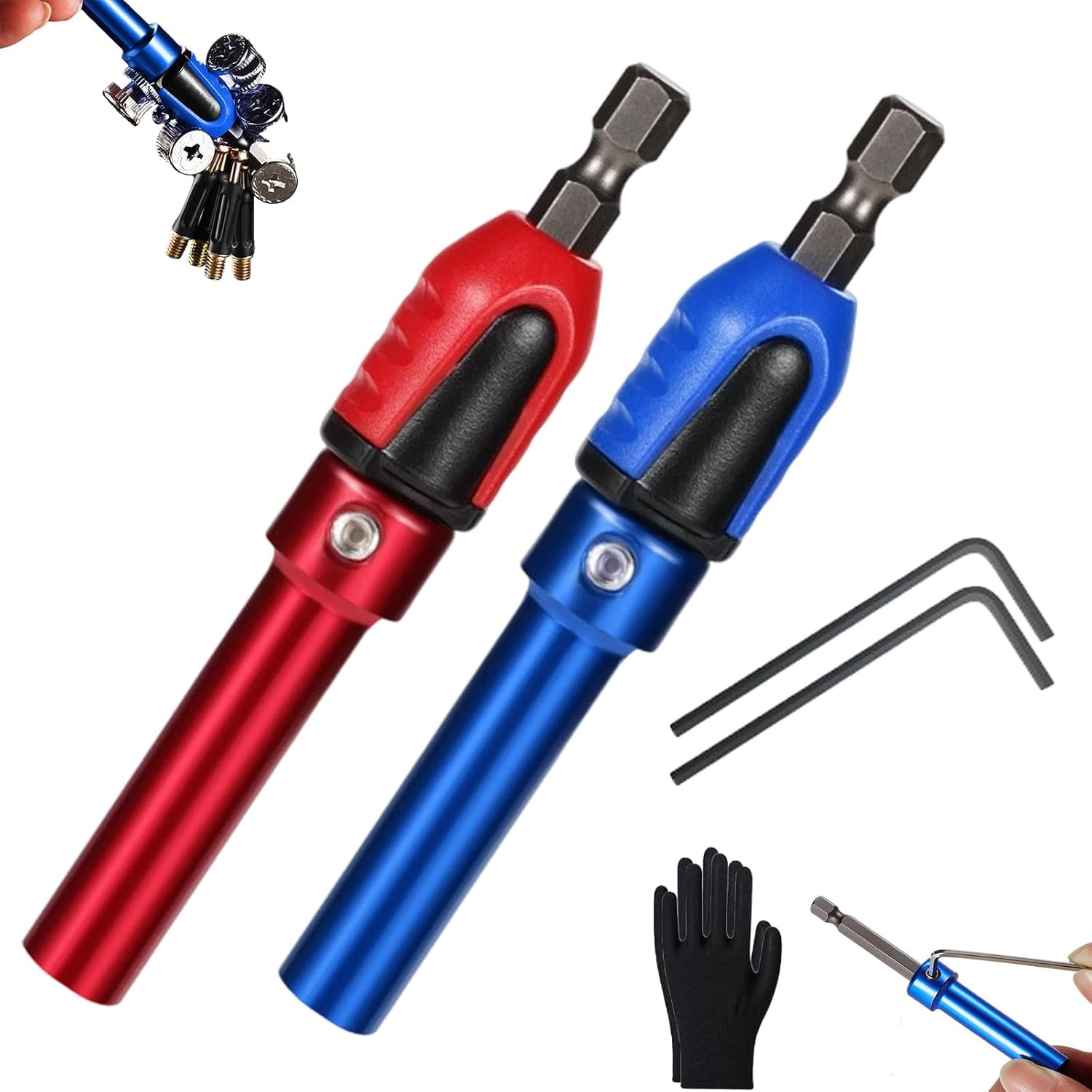 3-in-1 Magnetic Socket Bit Set, Adjustable Depth Magnetic Screwdriver ...