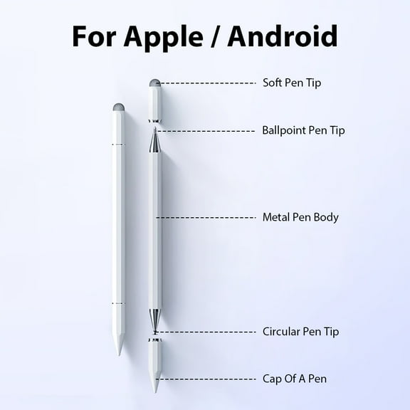 SonarPen Stylus Pen with iOS nib and Android nib, for Apple iPad and iPhone, White - Walmart.com