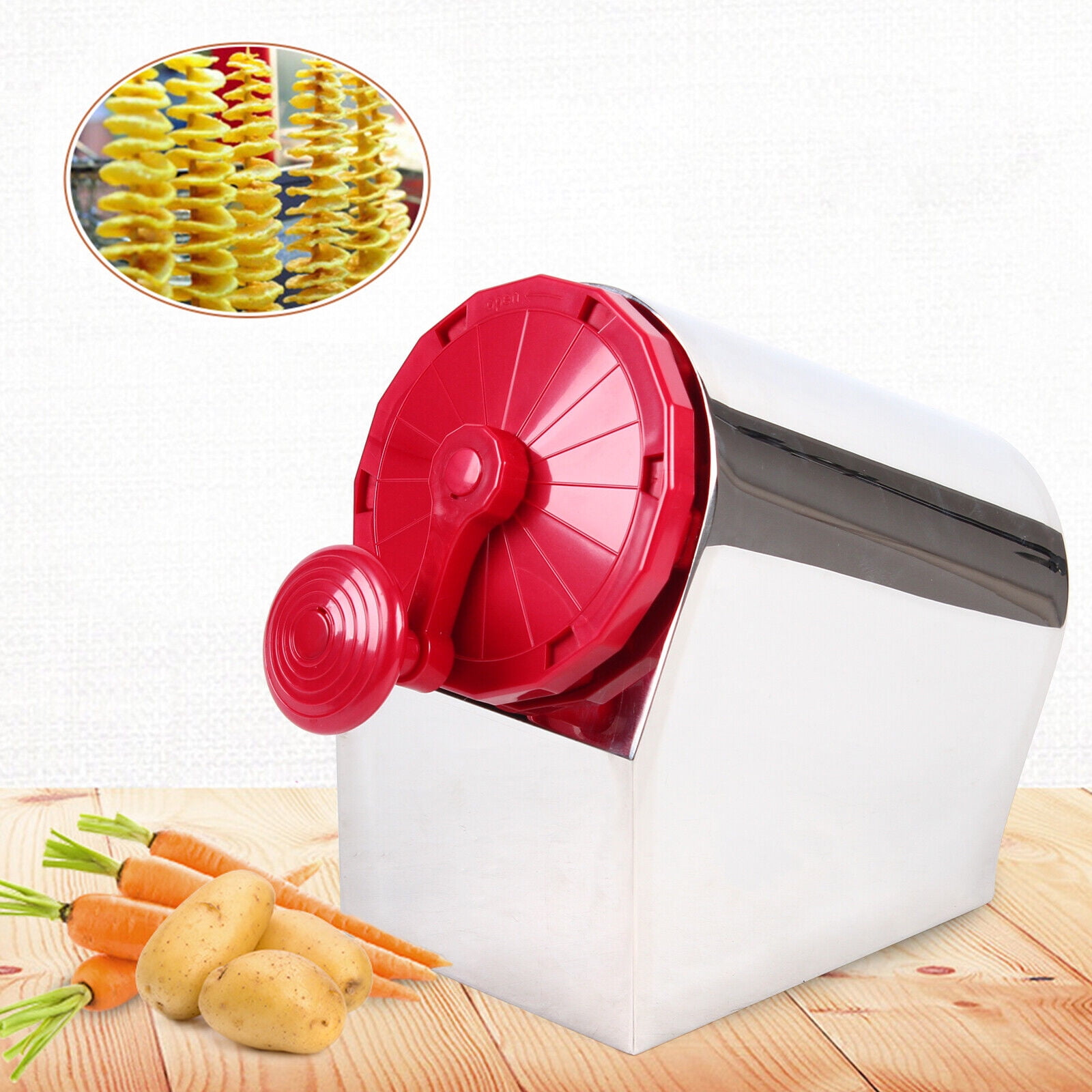 3-in-1 Manual Operation Potato Twister Slicer Potato Cutter Machine w/3 ...