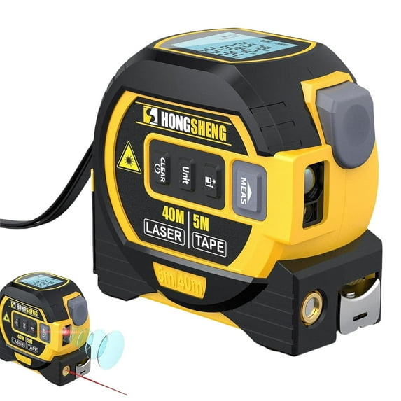 3-in-1 Measuring Tape Digital Laser Rangefinder, 135ft Distance Meter ...