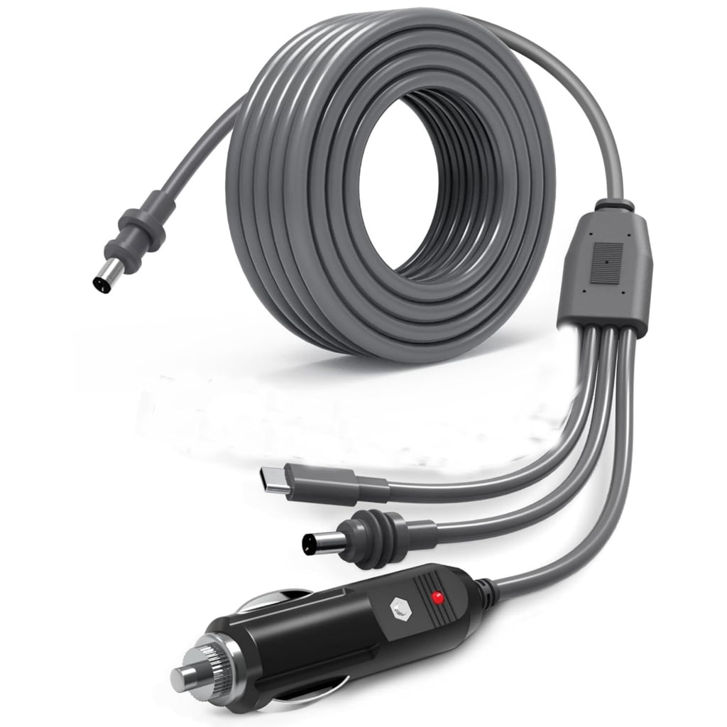 3 in 1 Mini Cable 10ft Fast Speed USB C Car Charger DCDC Cable ...