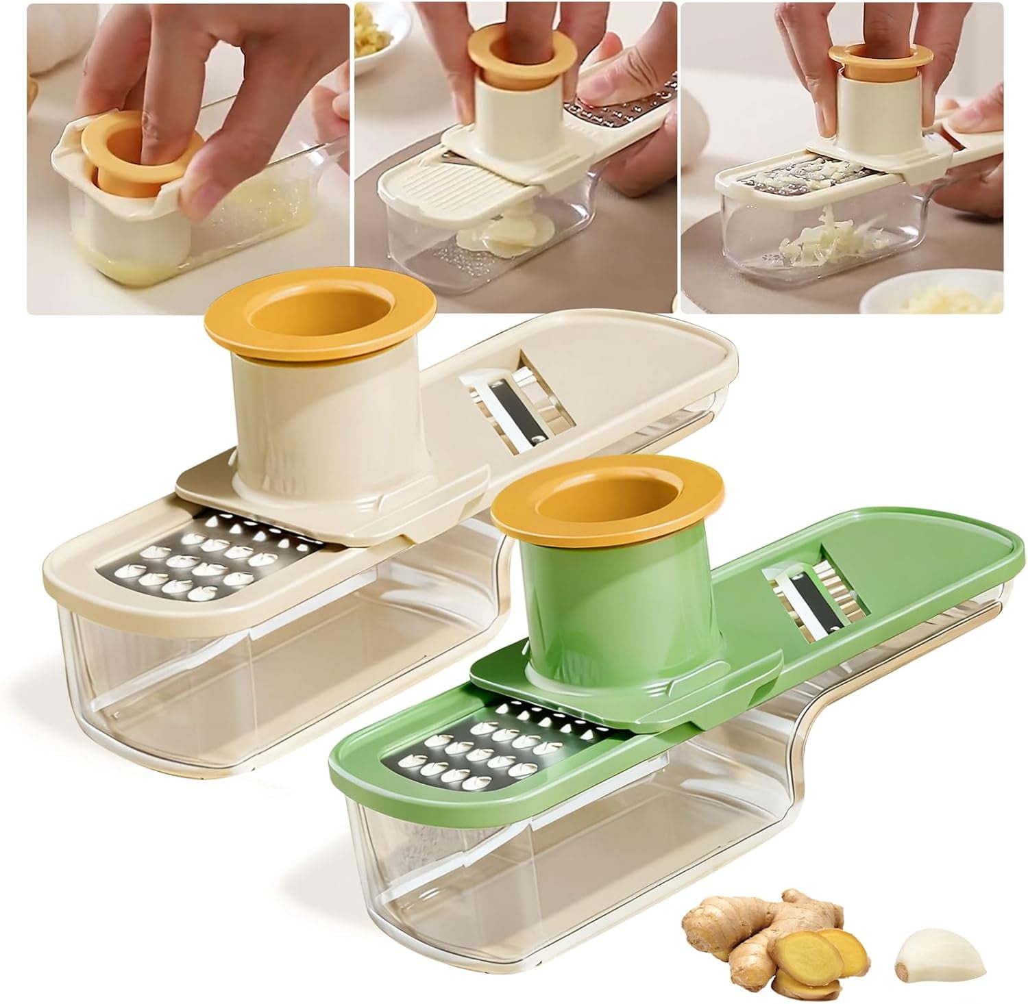 3-in-1 Mini Garlic Slicer and Vegetable Shredder, Multi-Functional ...