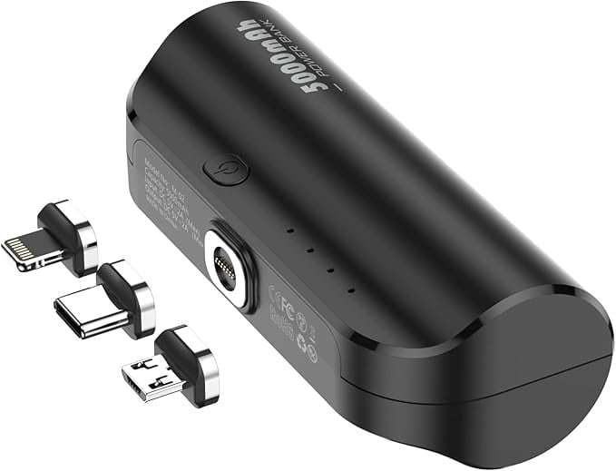 3-in-1 Mini Portable Magnetic Plug Power Bank Station for Phones and ...