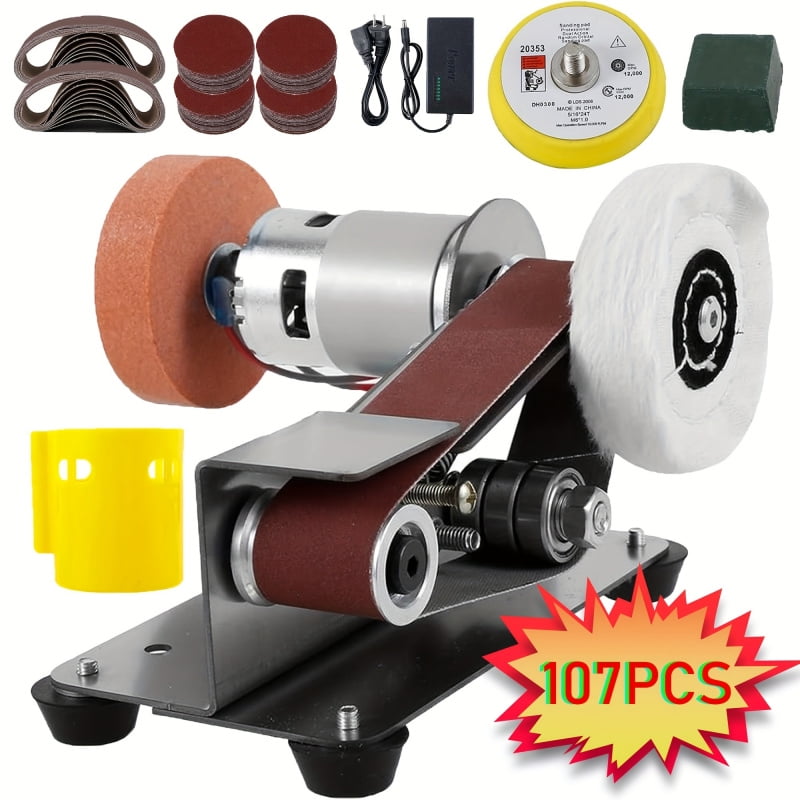3-in-1 Mini Sanding Belt Machine - 15-degree grinding wheel electric ...
