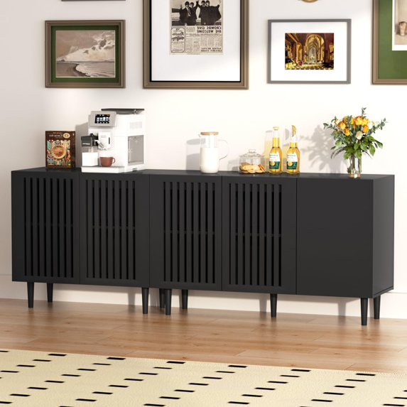 3 in 1 Modern TV Stand for Up to 110 inch TVs, Wood Entertainment ...