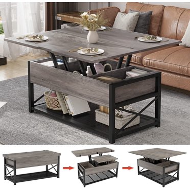 Mopio Brooklyn Mid-Century Modern Lift Top Coffee Table with Storage ...