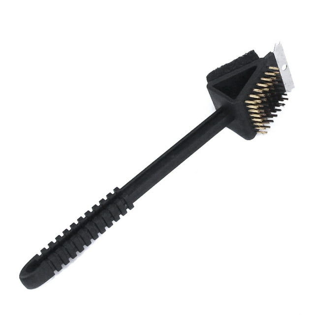 3-in-1 BBQ Grill Cleaning Brush with Copper Bristles, Handle, Outdoor ...