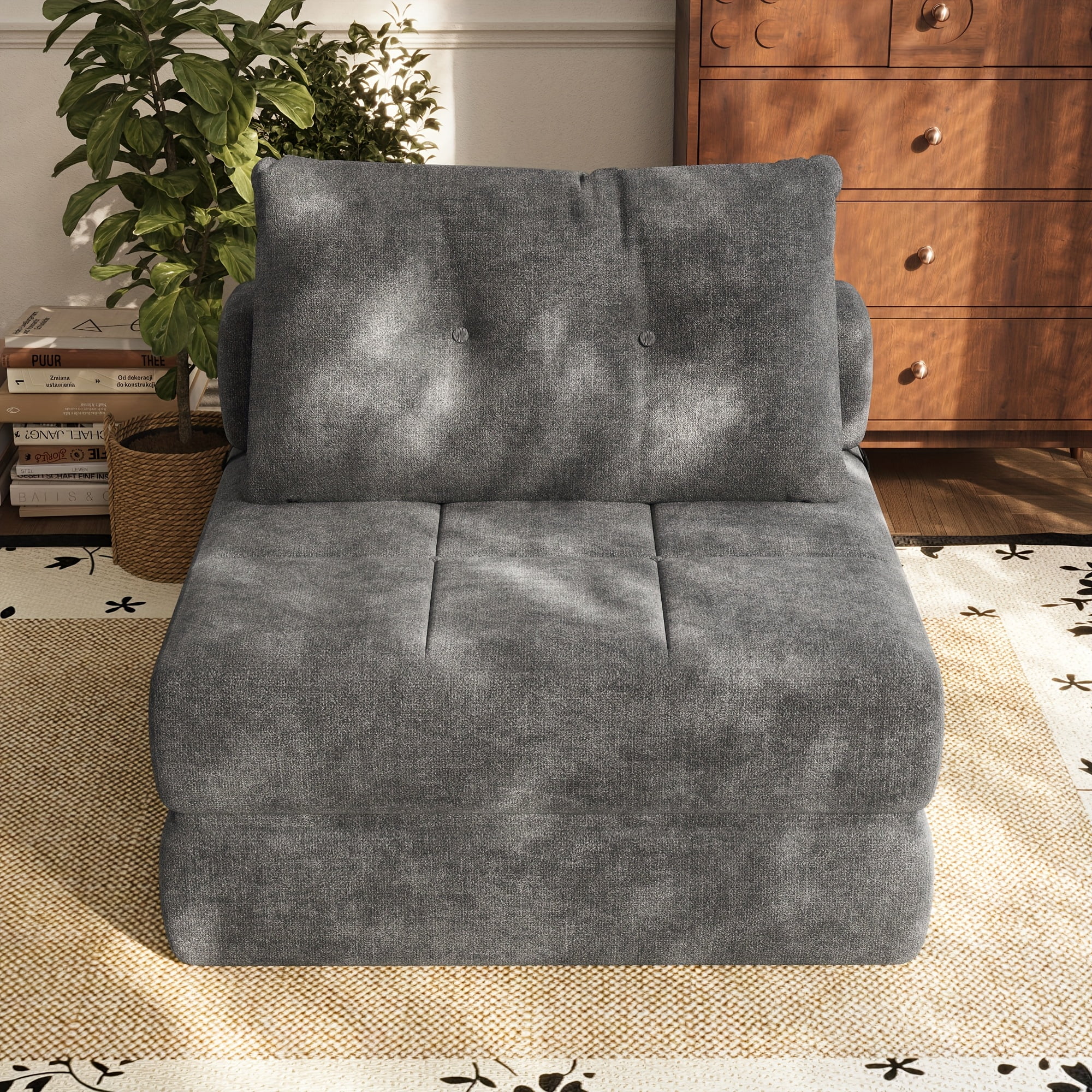 3-in-1 Multi-functional Sofa Bed: Convertible Lounger And Mattress ...