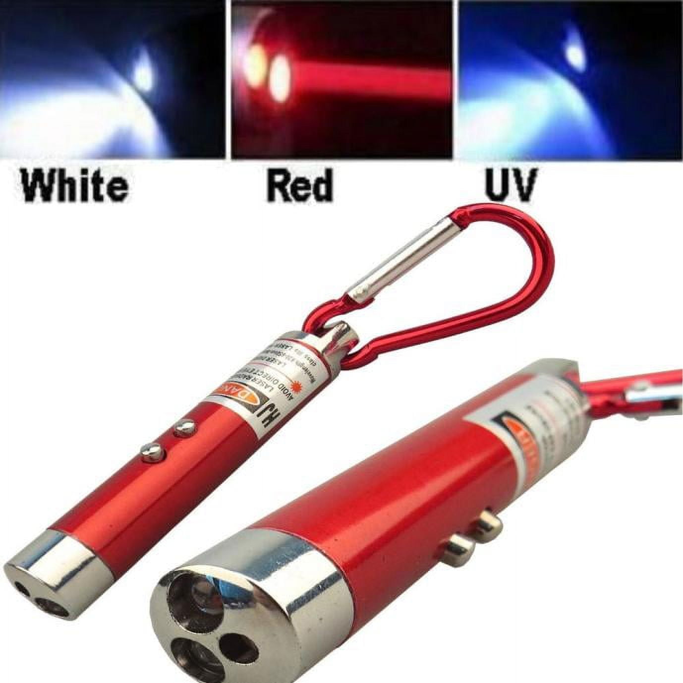 3 in 1 Multifunction Laser Light Pointer UV LED Torch Flashlight ...