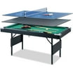 RACK Crux 55 in Folding Billiard/Pool Table (Blue 3-in-1 Multi Game ...