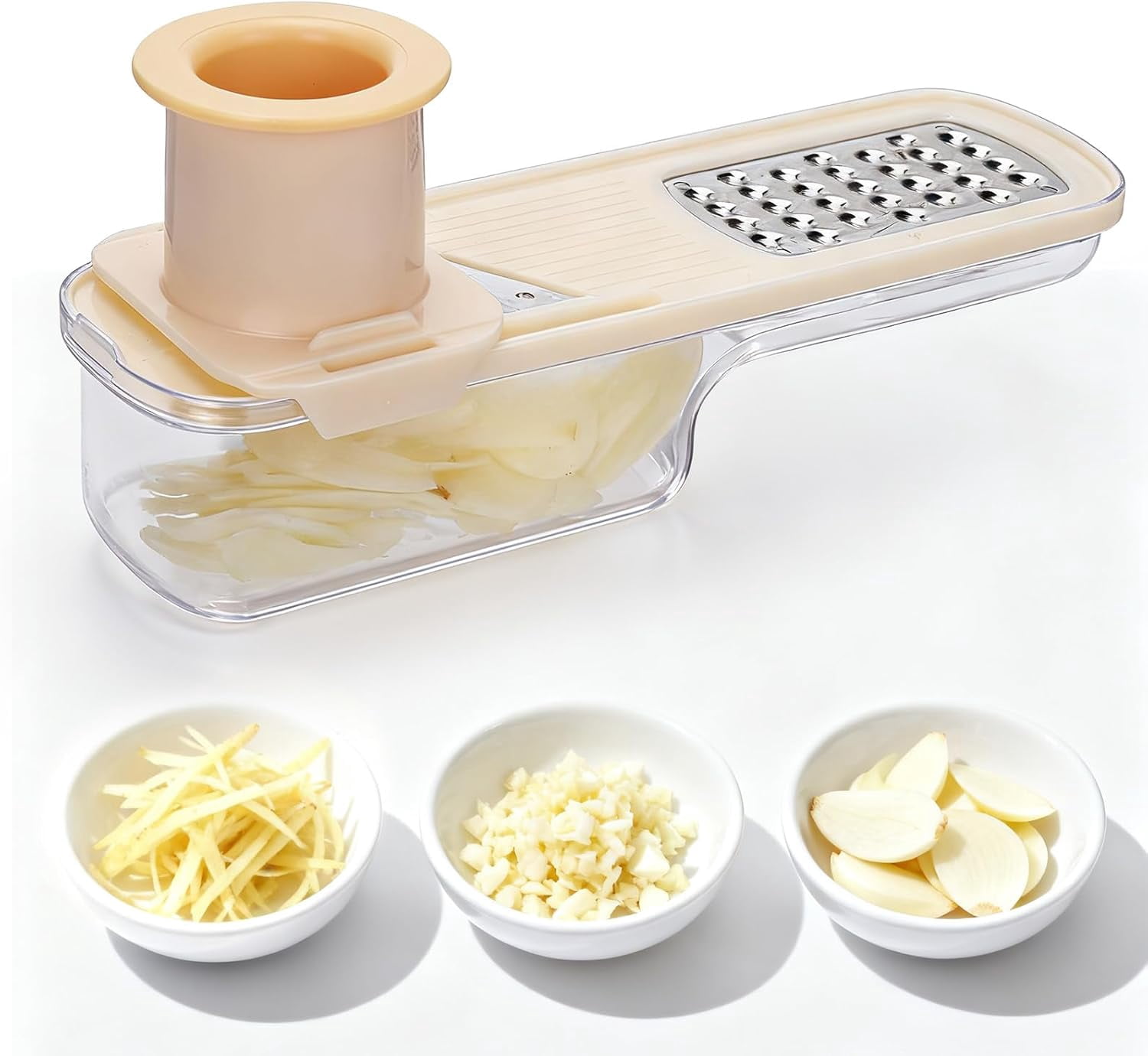 3-in-1 Multifunctional Garlic Slicer Super Thin, Food-Grade Stainless ...