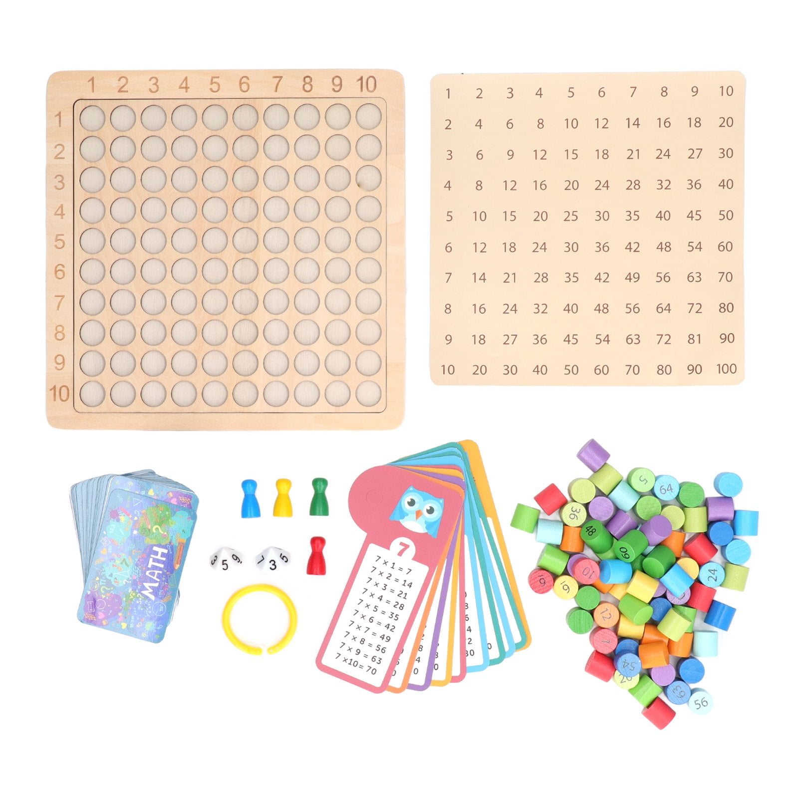3 in 1 Multiplication Board Wooden Early Learning Educational Brain ...