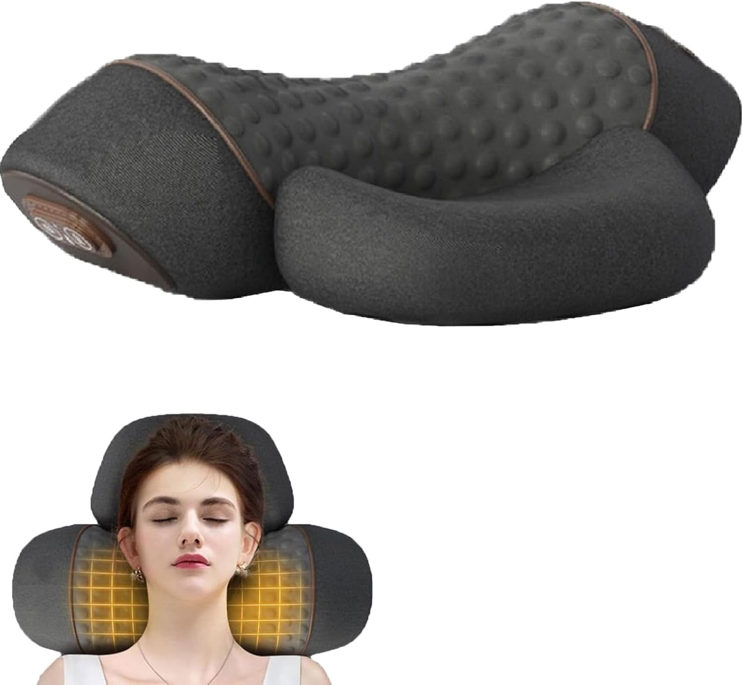 3-in-1 Neck Massager Pillow with Heat & Cervical Traction - Nekteck ...
