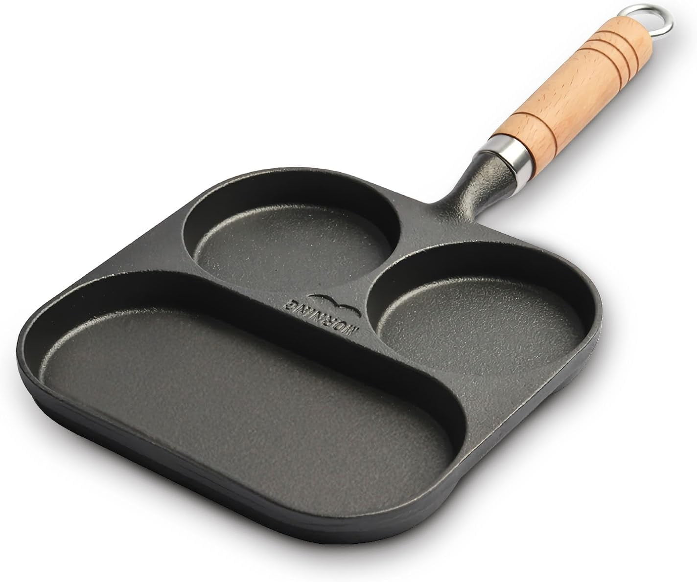 3-in-1 Nonstick Cast Iron Square Breakfast Pan – Egg Frying Pan ...