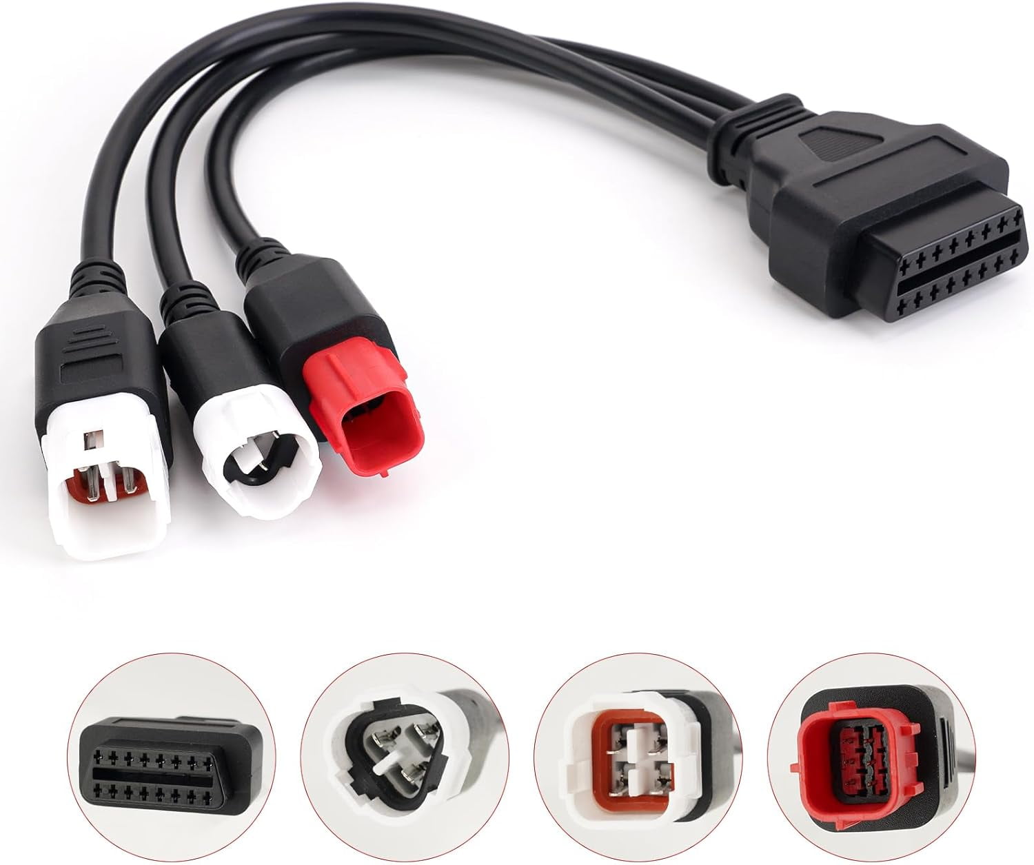 3-in-1 OBD2 Diagnostic Adapter for Yamaha Kline Euro5 Motorcycle Honda ...