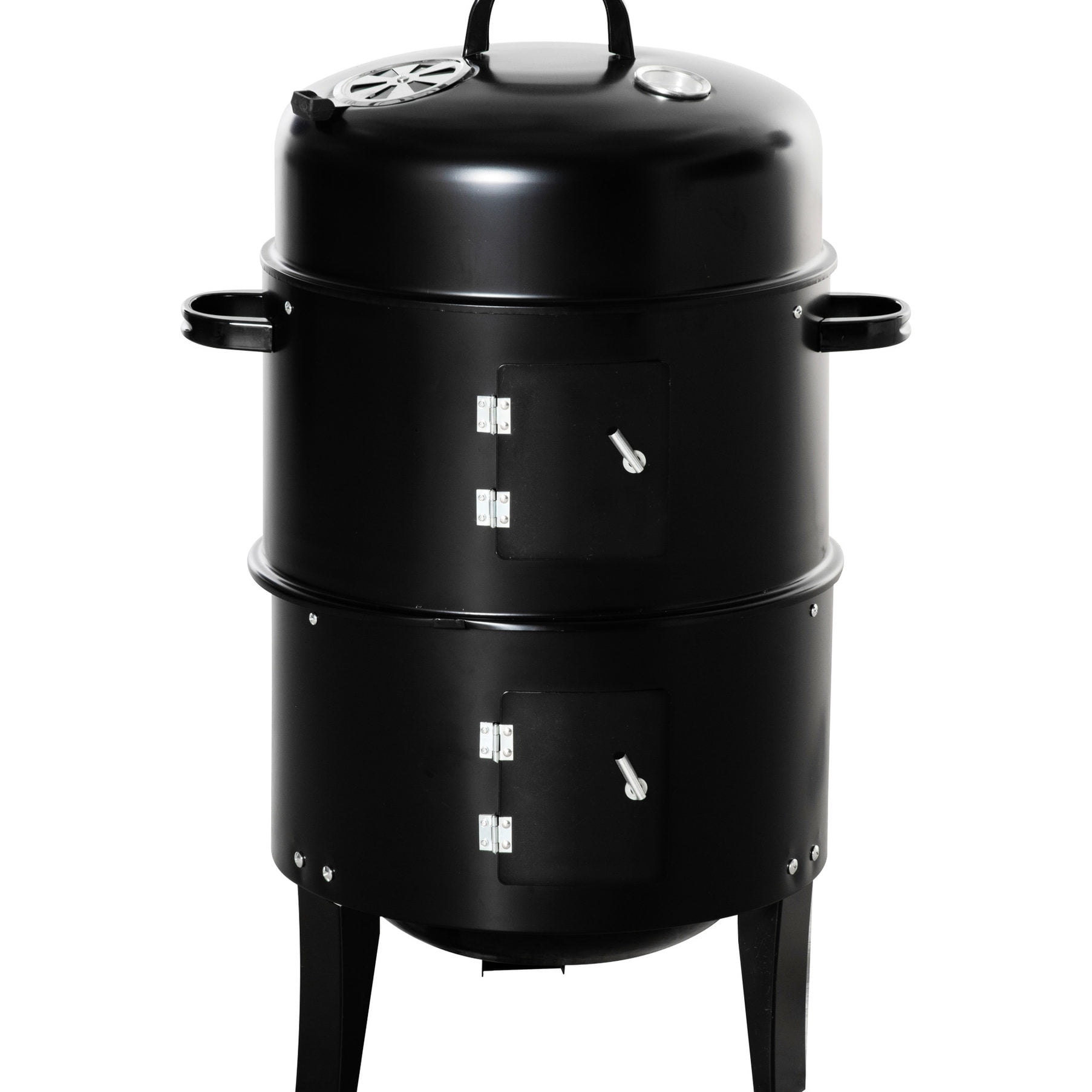 3-in-1 Outdoor Smoker | Two Layers to Cook Together | Sturdy Metal ...