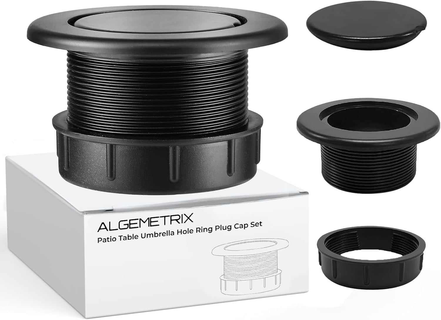 3 in 1 Patio Table Umbrella Hole Plug Set, Outdoor Table Cover Insert ...