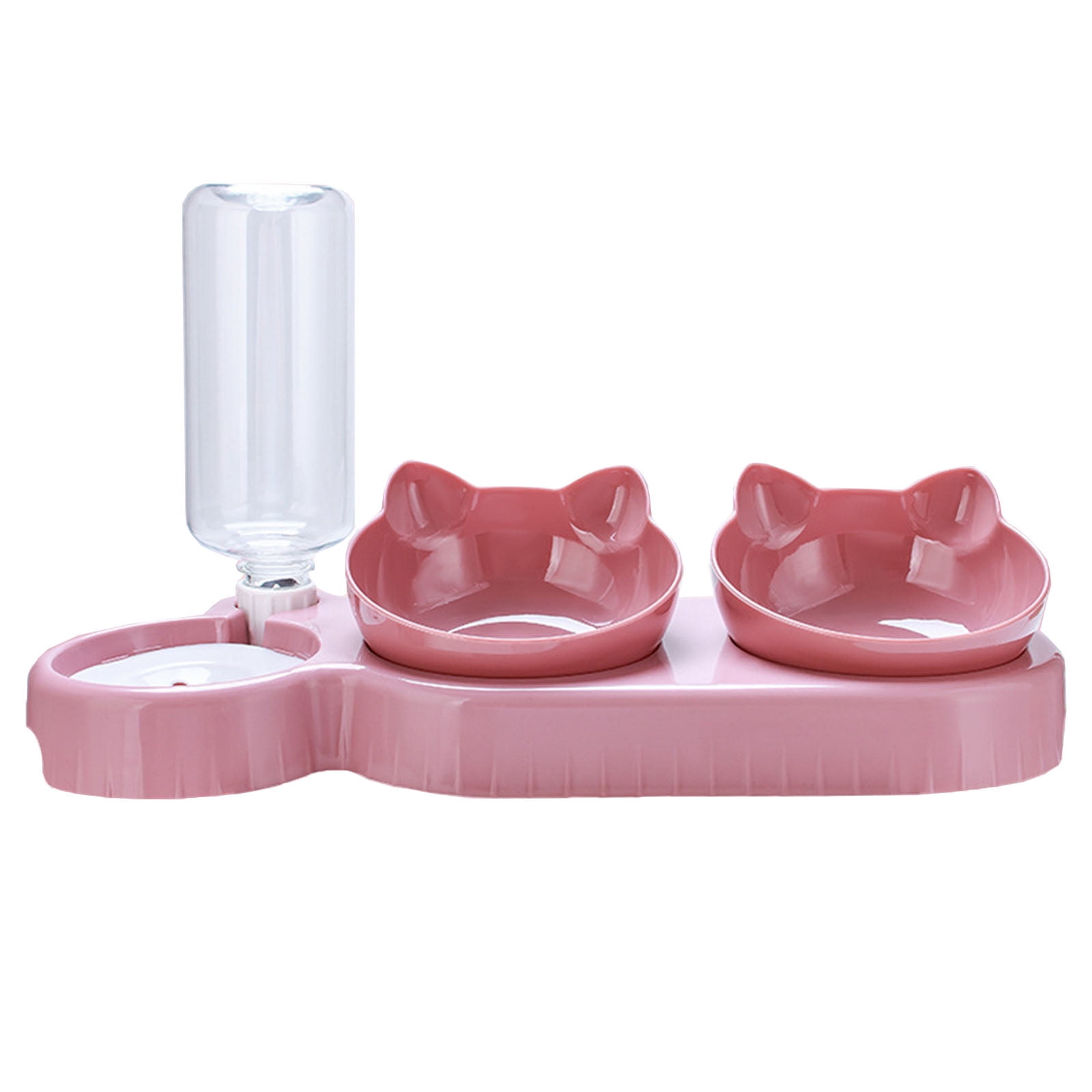3 in 1 Pet Tableware Dogs Water Bowl No-Spill Water Dispenser Set Slow ...