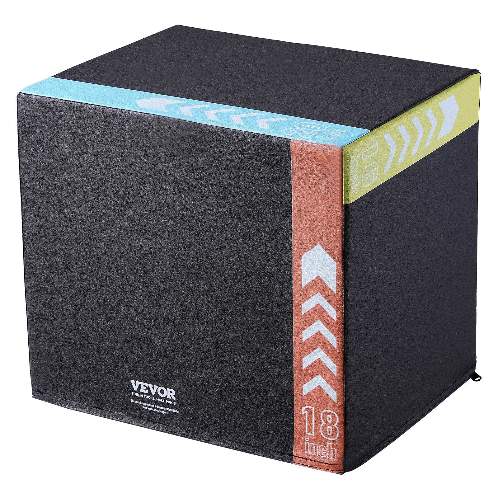 3-in-1 Plyometric Jump Box, 20/18/16 Inch Cotton Plyo Box, Anti-Slip ...