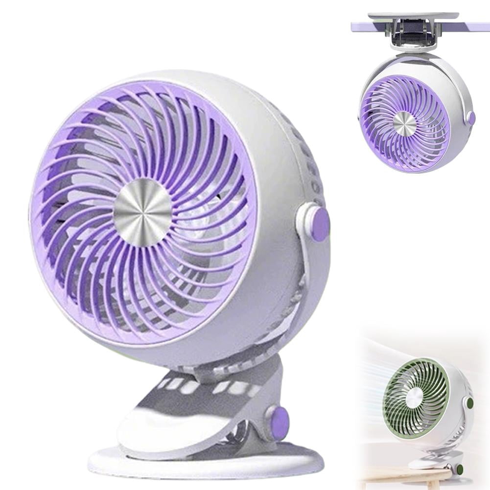 3-in-1 Portable Desk Fan with Night Light, Adjustable 5-Speed Breeze ...