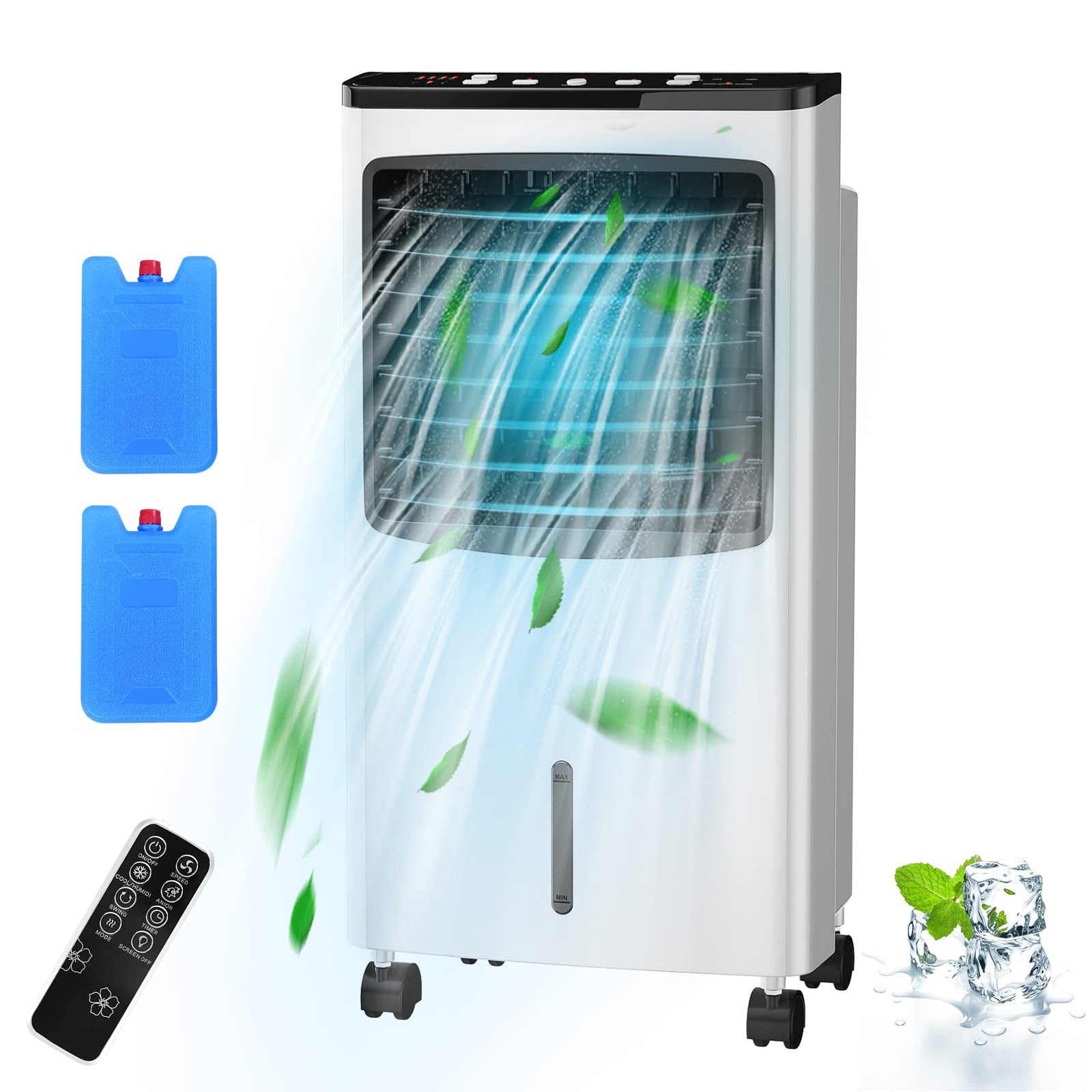 3-in-1 Portable Evaporative Air Conditioner Cooler with Remote Control ...