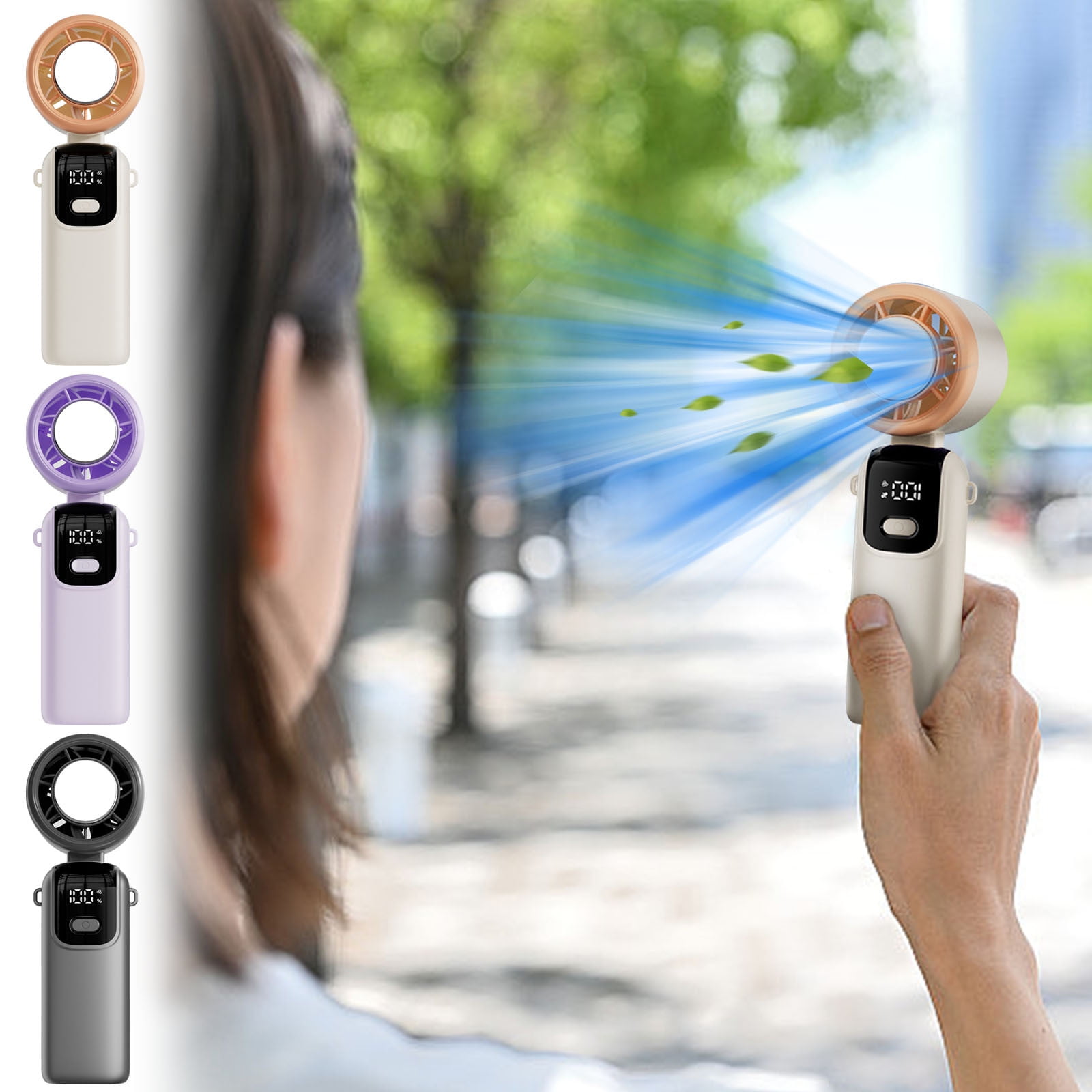 3-in-1 Portable Handheld Mini Turbo Fan 100 Speeds, New Neck Fans ...