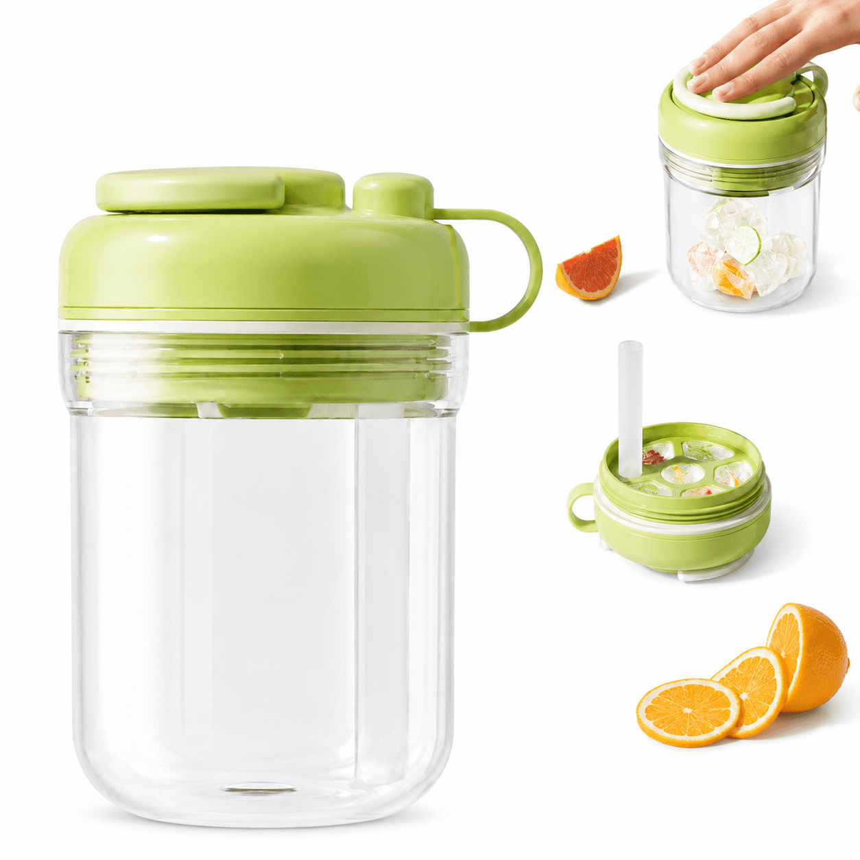 3-in-1 Portable Ice Maker Bottle - Silicone Ice Cube Tray & Tumbler ...