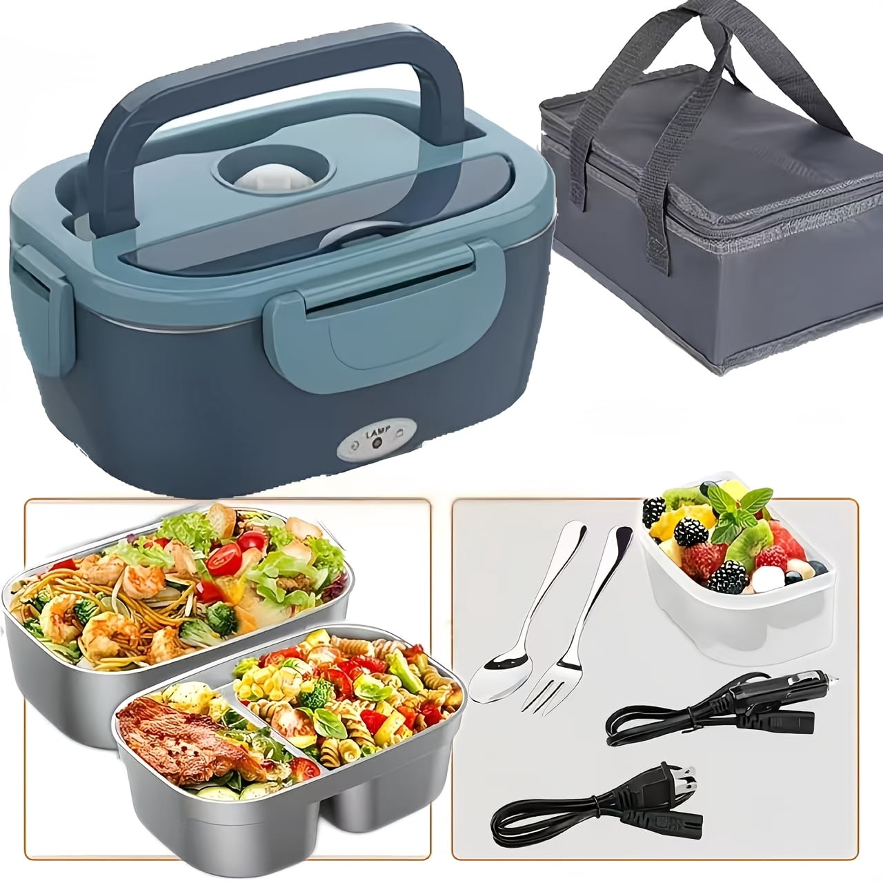 3-in-1 Portable Lunch Box Food Heater, 316 Stainless Steel, 12V/24V ...