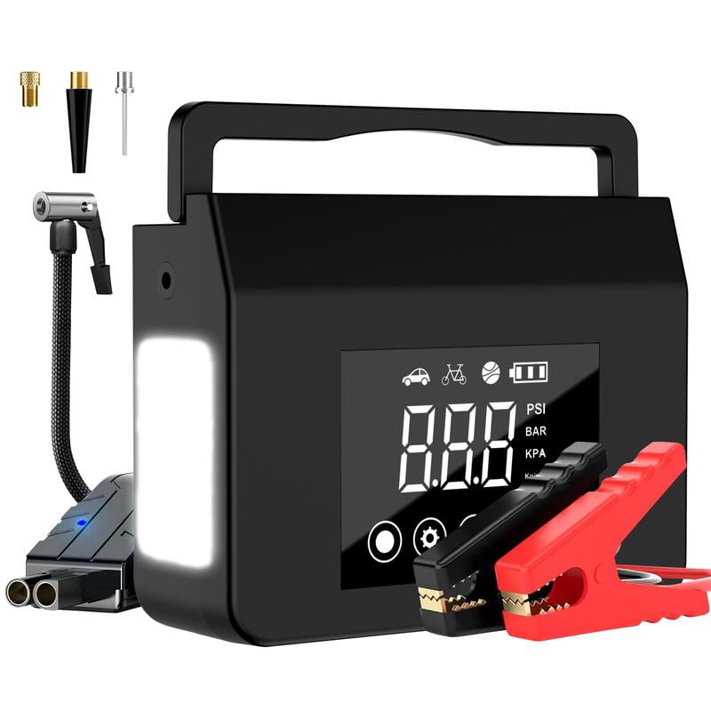 3-in-1 Portable Tire Inflator with Jump Starter & Power Bank - 150PSI ...
