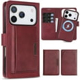 3-in-1 Premium PU Leather Wallet Folio Flip Case for iPhone 17 Pro ...