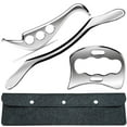 3 in 1 Professional Stainless Steel Muscle Scraper Tools Set with Case ...
