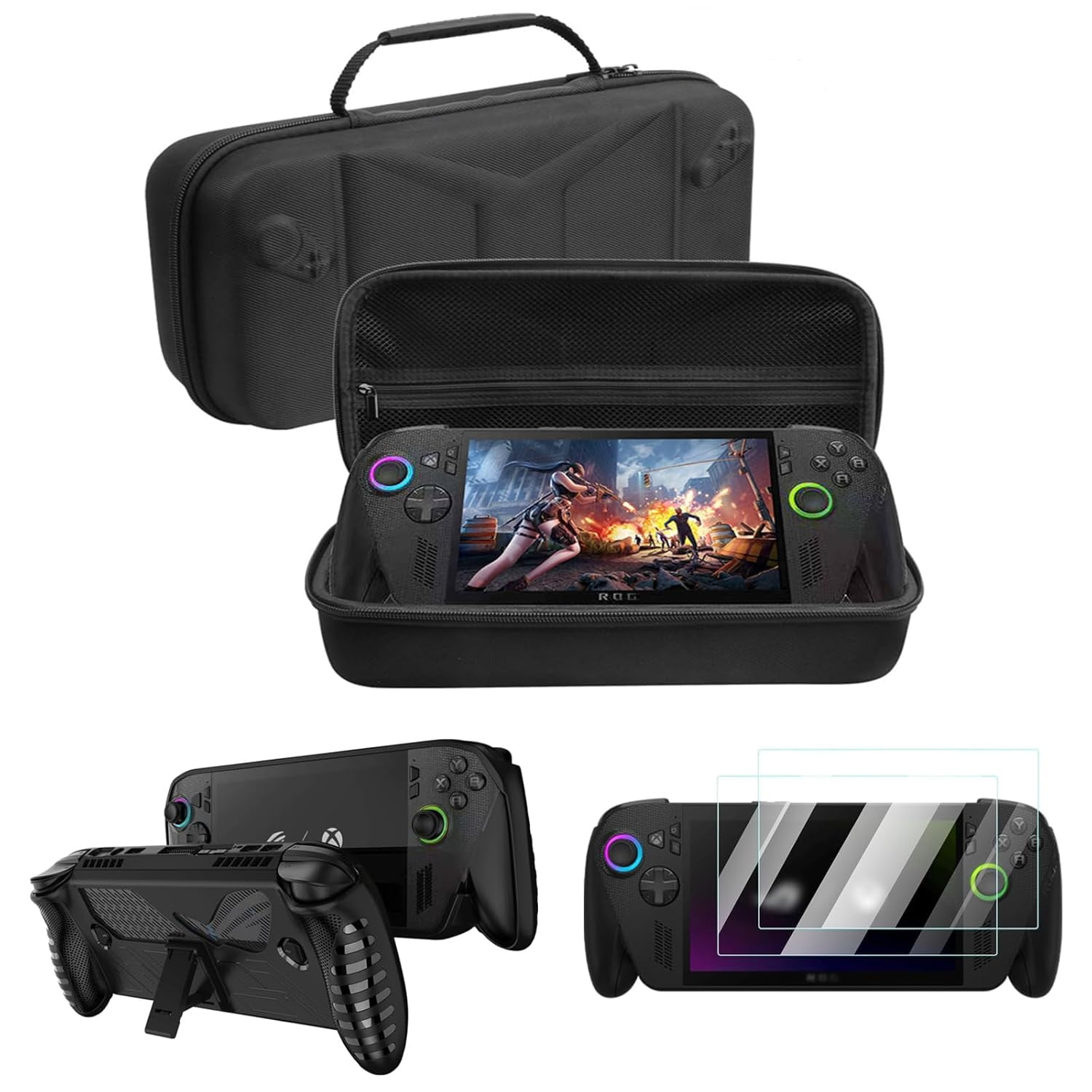 3-in-1 Protection Bundle for Rog Xbox Ally X 2025 - TPU Case with ...