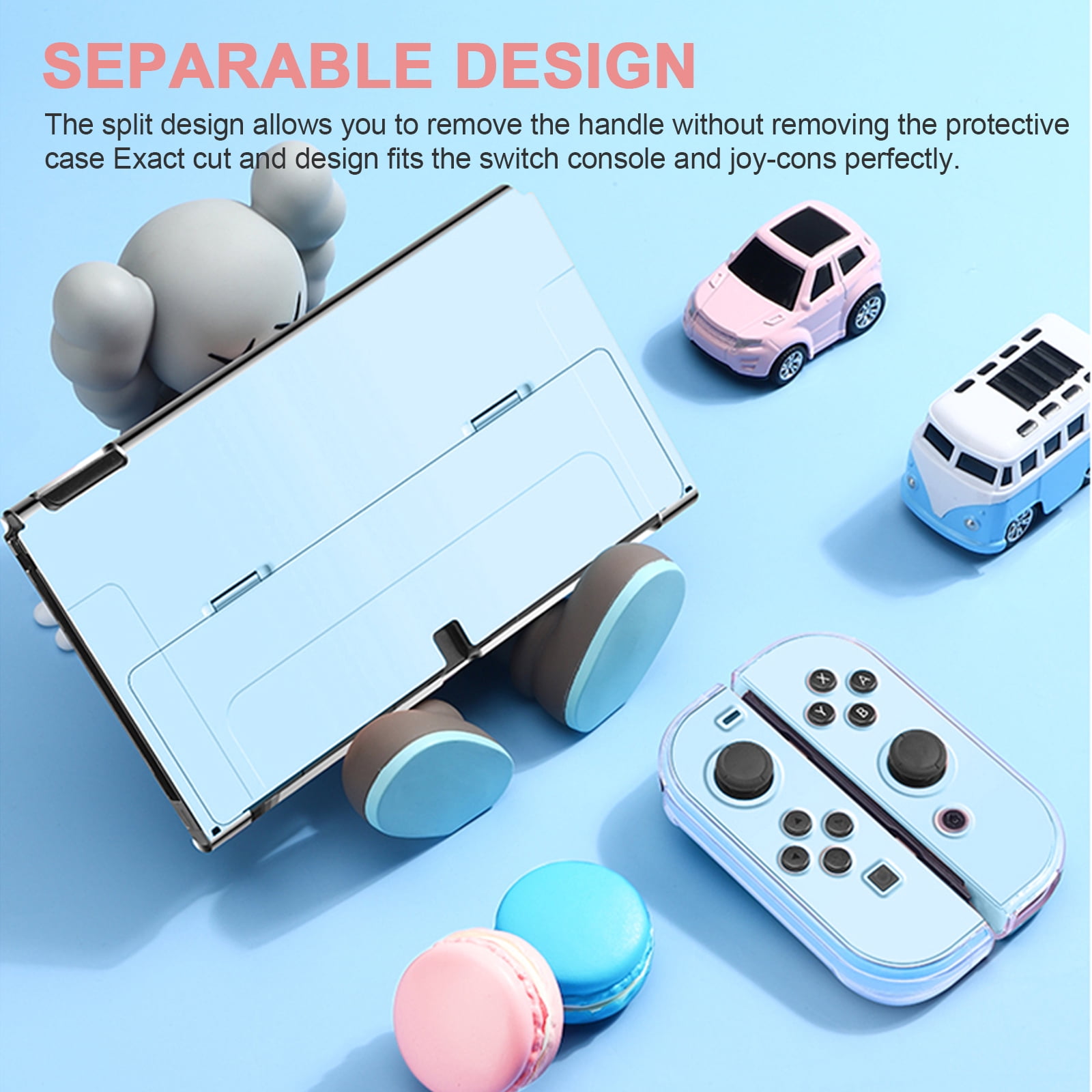 3 in 1 Protective Cover Case for Switch OLED, Dockable Case Fit for ...