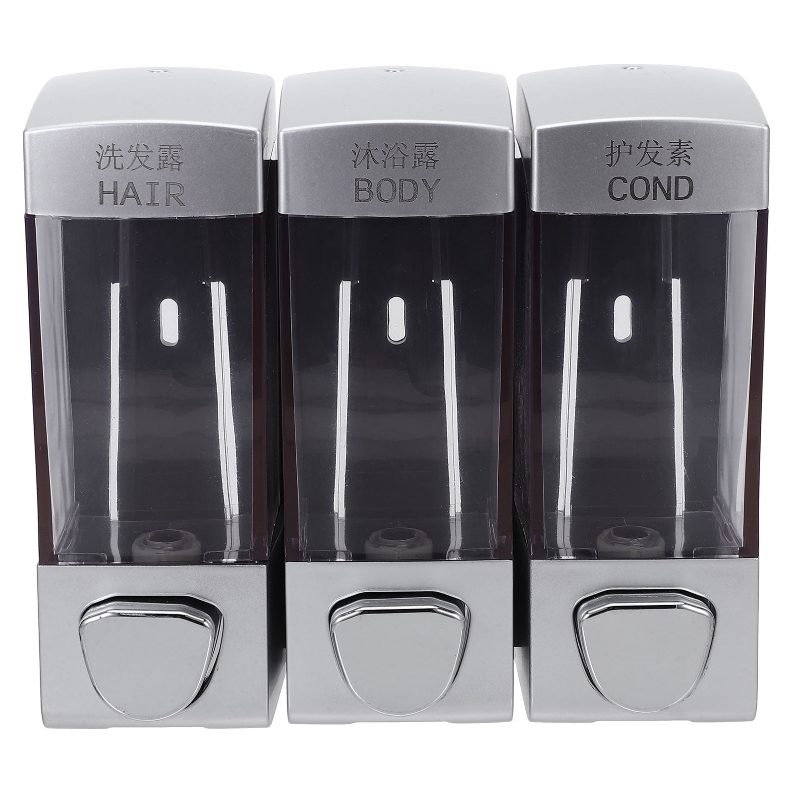Foxnovo Convenient 3-in-1 Shower Gel and Shampoo Dispenser for Bathing ...