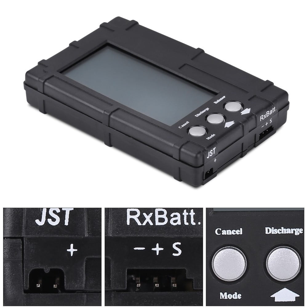 3-in-1 RC Balanced Discharger Voltmeter, Compatible with 2-6S Li-Po ...