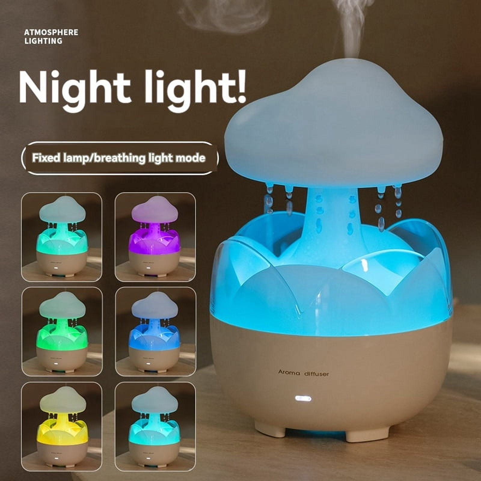 Rain Cloud Water Drip Humidifier with Remote Oil Diffusers Lamp ...