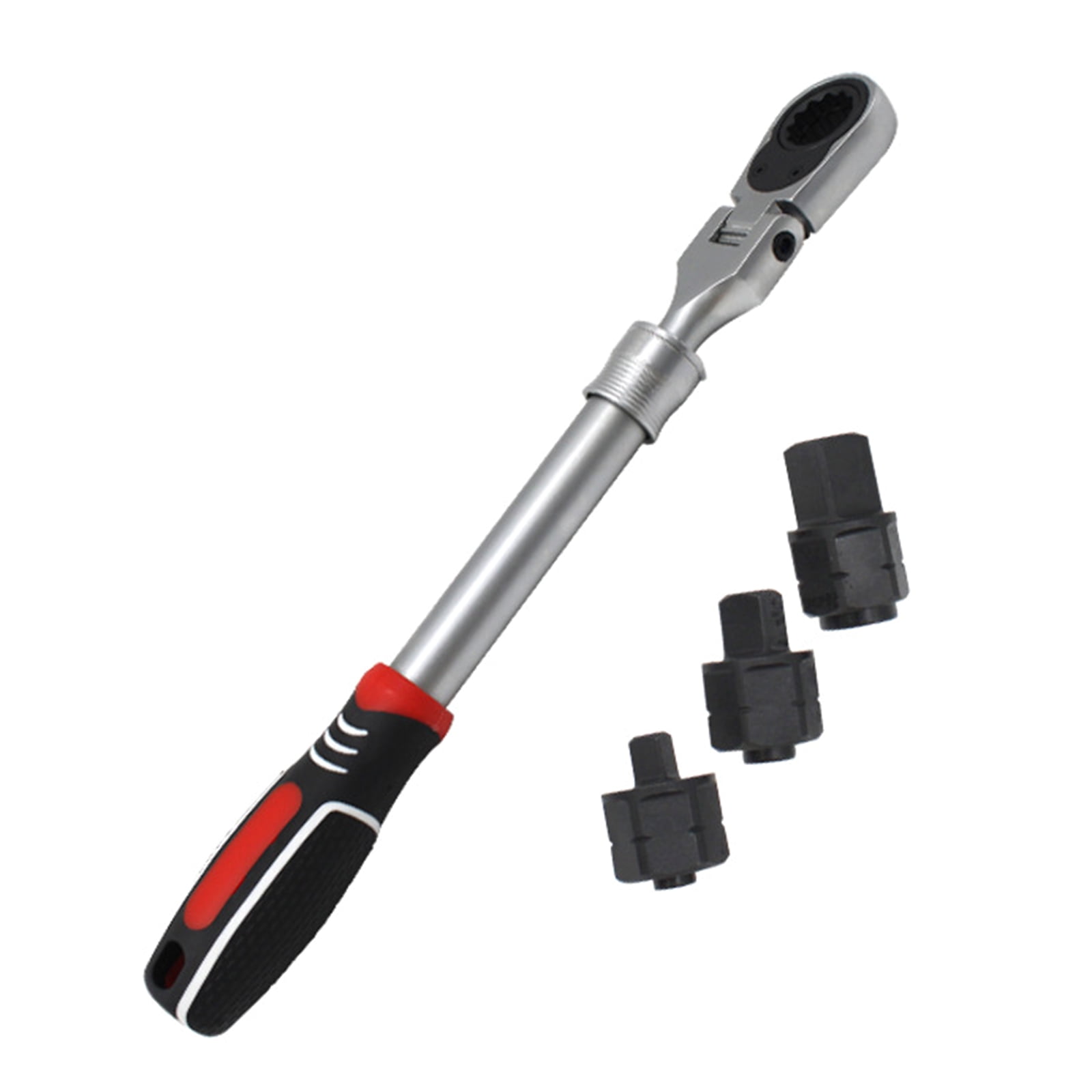 3 in 1 Ratcheting Wrench with 180° Swivels Head and Extendable Steel ...