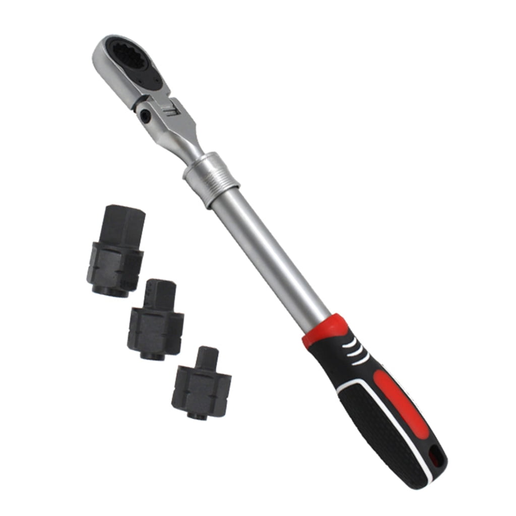 3 in 1 Ratcheting Wrench with 180° Swivels Head and Extendable Steel ...